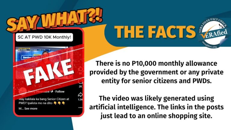 10K monthly allowance for senior citizens, PWD FAKE