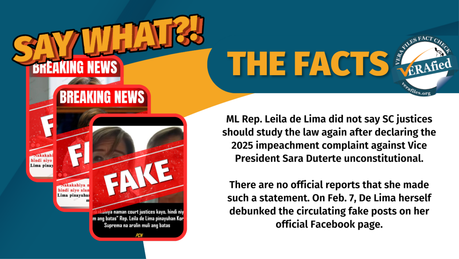 De Lima advising SC justices to study law again FAKE