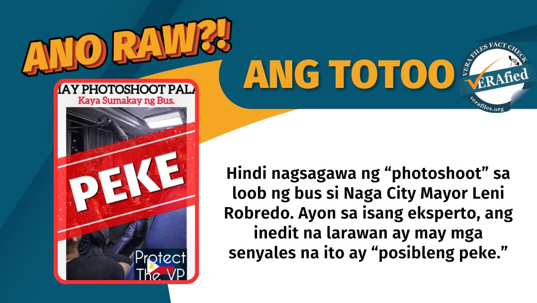 'Bus photoshoot' of Leni Robredo EDITED
