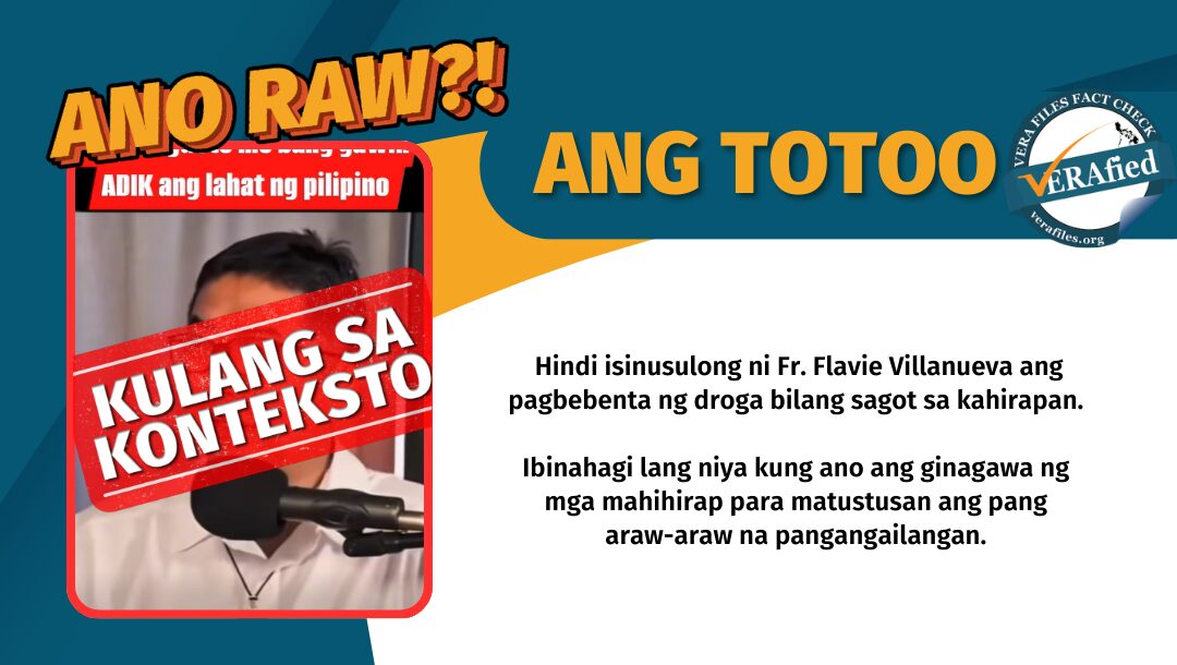 Fr. Flavie's drug peddling as poverty solution NEEDS CONTEXT