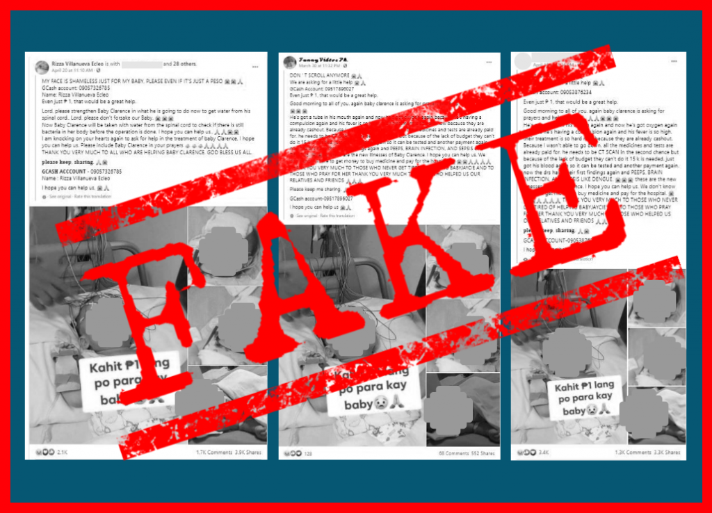 VERA FILES FACT CHECK: Photos of sick baby misused in FAKE donation ...