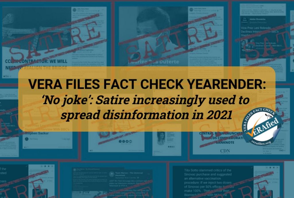 VERA FILES YEARENDER: ‘No joke’: Satire increasingly used to spread ...