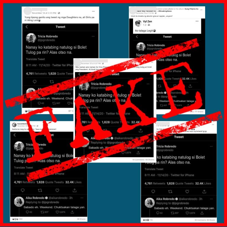 VERA FILES FACT CHECK: FB users red-tag Robredo with FAKE quote - VERA ...