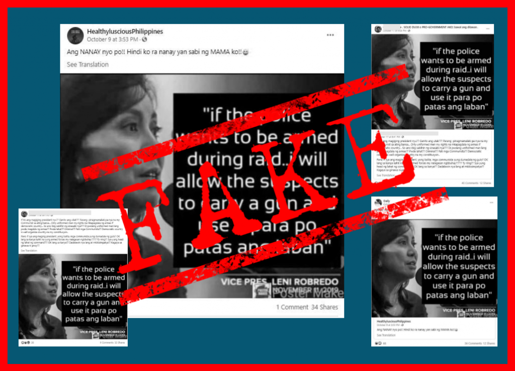 VERA FILES FACT CHECK: Robredo quote card on 2016 election cheating is ...